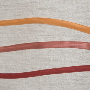 Rusty Orange Modernist Valance Curtain, Geometric Brick Red Terracotta ...