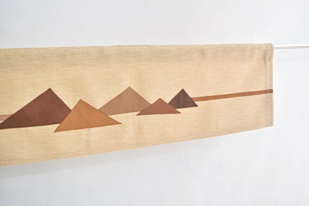 Valance Curtain - Bronze Rust Gold Copper Modern Mountain Inspired Log ...