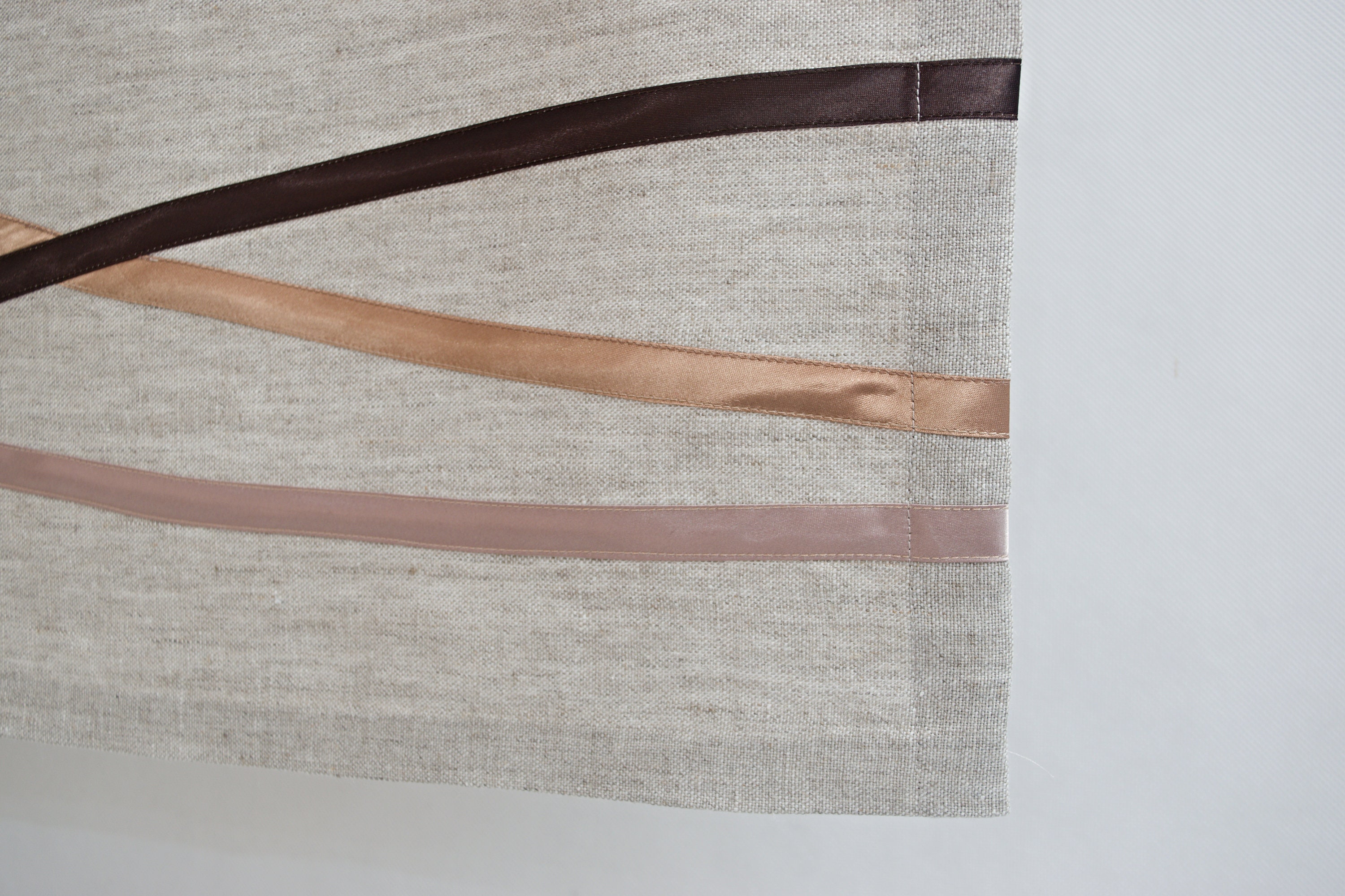 Brown Beige Neutral Minimal Valance Curtain, Contemporary Light Brown ...
