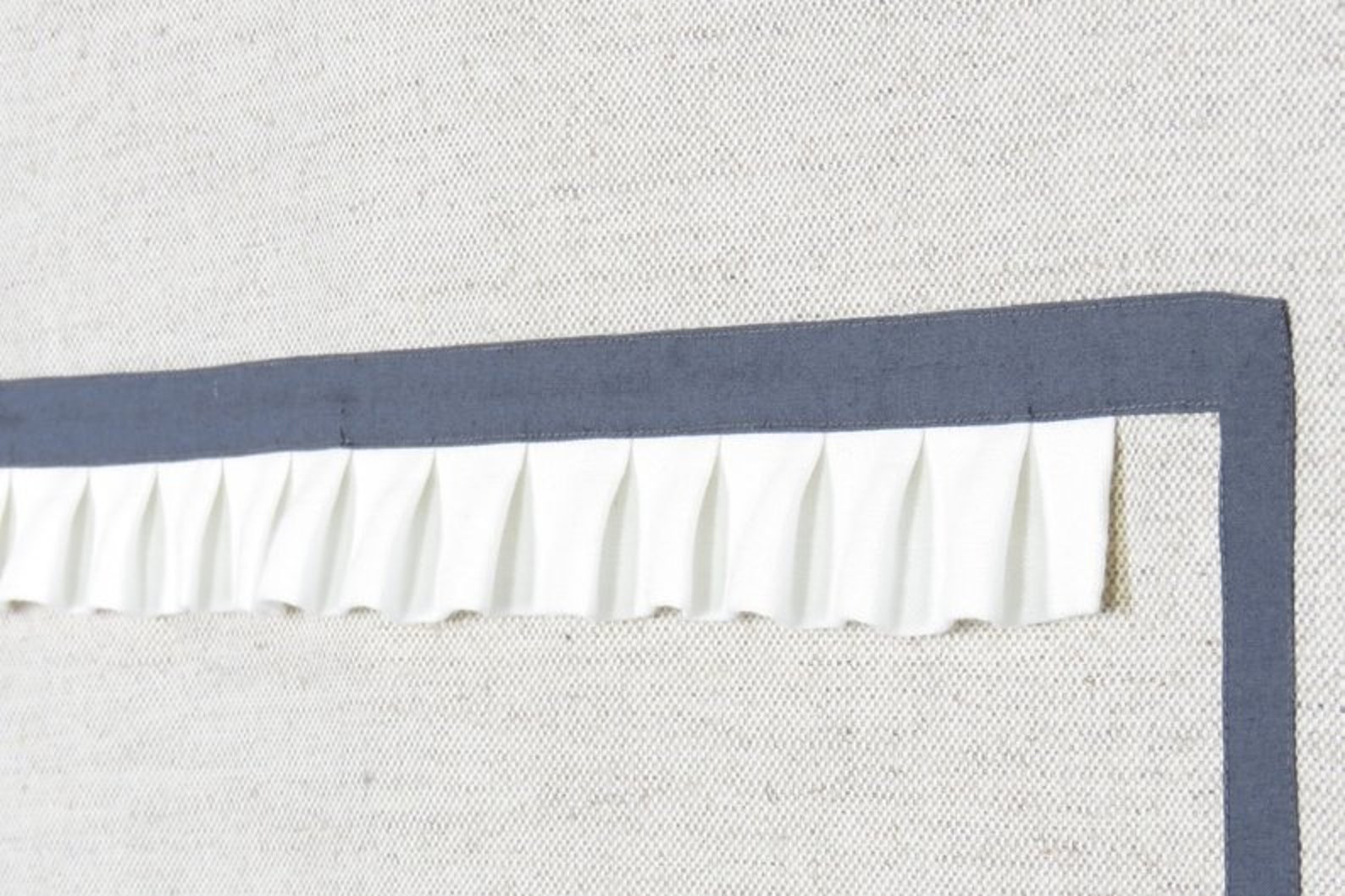 Modern Rod Pocket Linen Valance With Charcoal Stripe White - Etsy