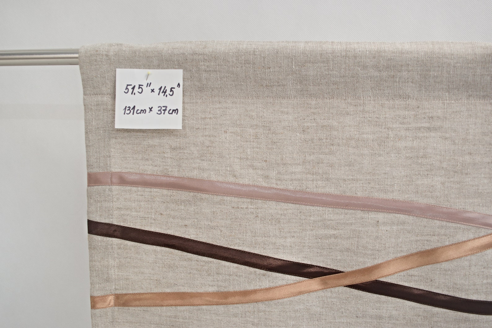 Brown Beige Neutral Minimal Valance Curtain, Contemporary Light Brown ...
