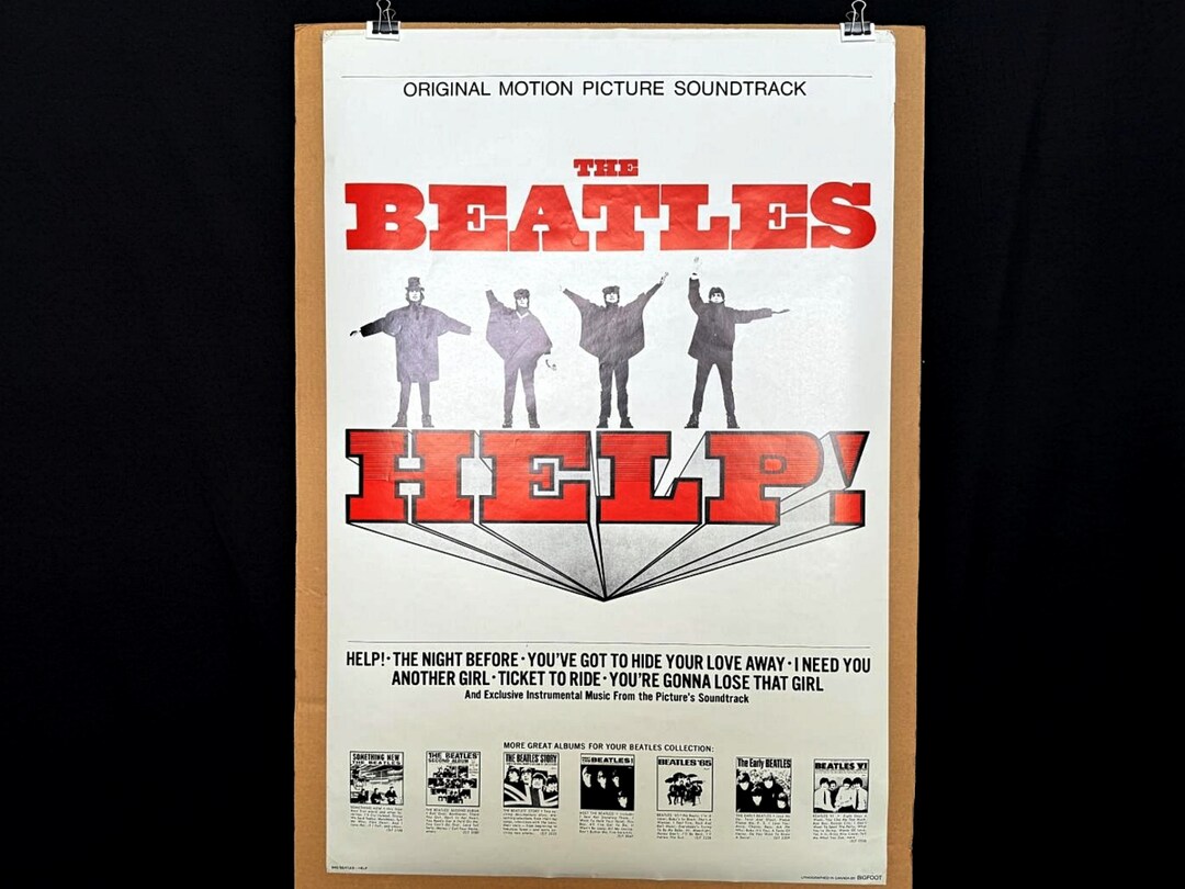 Poster Beatles Help! Motion Picture Movie Soundtrack Reprint Lithograph ...