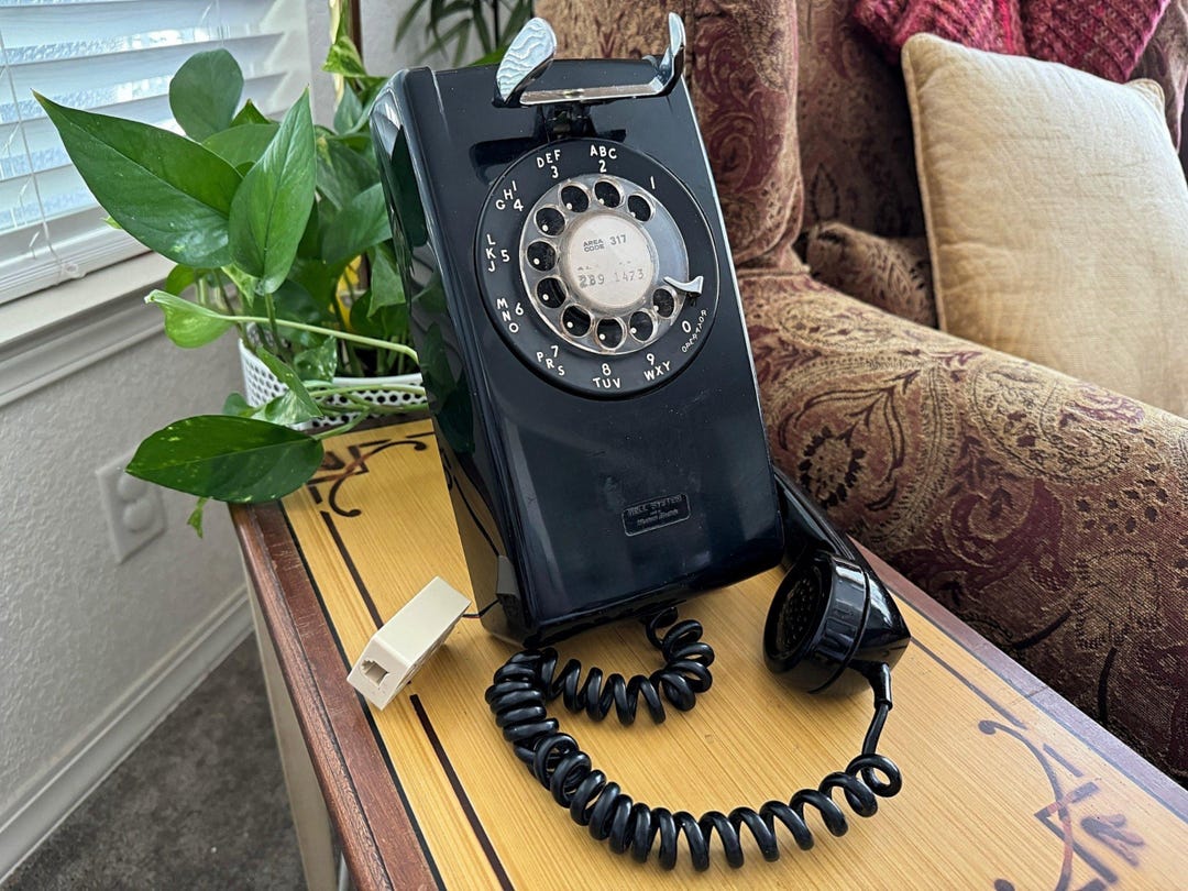 Western Electric A/B 554 Rotary Wall Phone Modified With Jack Adapter ...