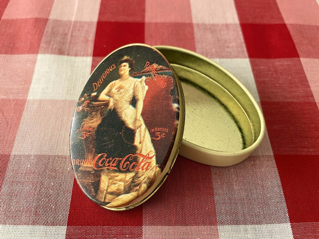 Coca-cola Lillian Nordica Sewing Kit Pill Trinket Box - Etsy