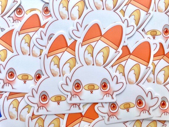 Peeking Scorbunny Vinyl Sticker - Etsy