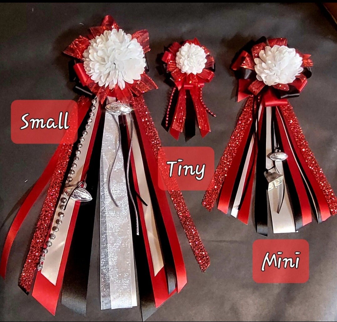 Small Blank 14 Inch Texas Mum Pin-on Corsage, Homecoming Mum, Event Mum ...