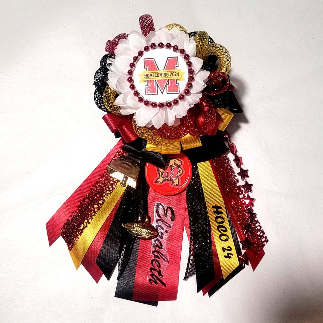 Wrist Mum Corsage for Homecoming, Personalized Little Texas Wrist Mum ...