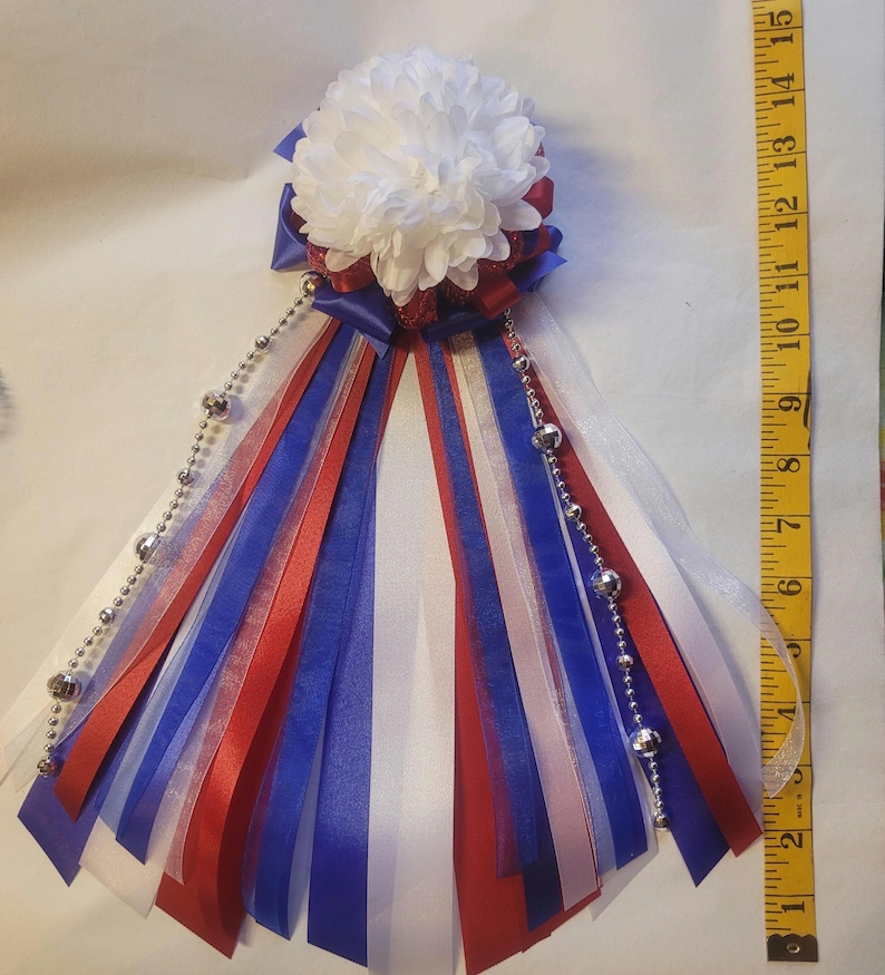 Small Blank 14 Inch Texas Mum Pin-on Corsage, Homecoming Mum, Event Mum ...