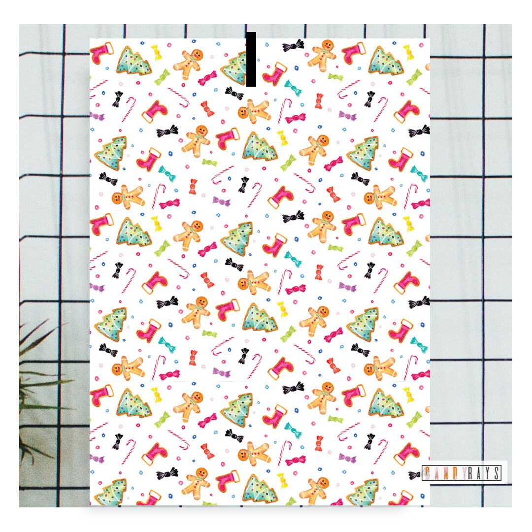 Gingerbread Man Luxury Wrapping Paper | Christmas Gift Wrap - Etsy