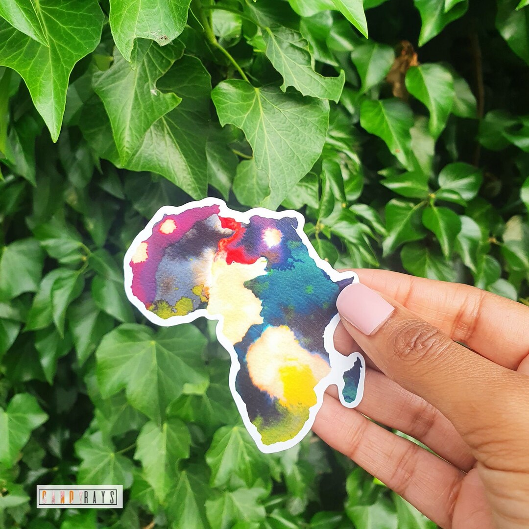 Map of Africa Art Waterproof Sticker Decal - Etsy