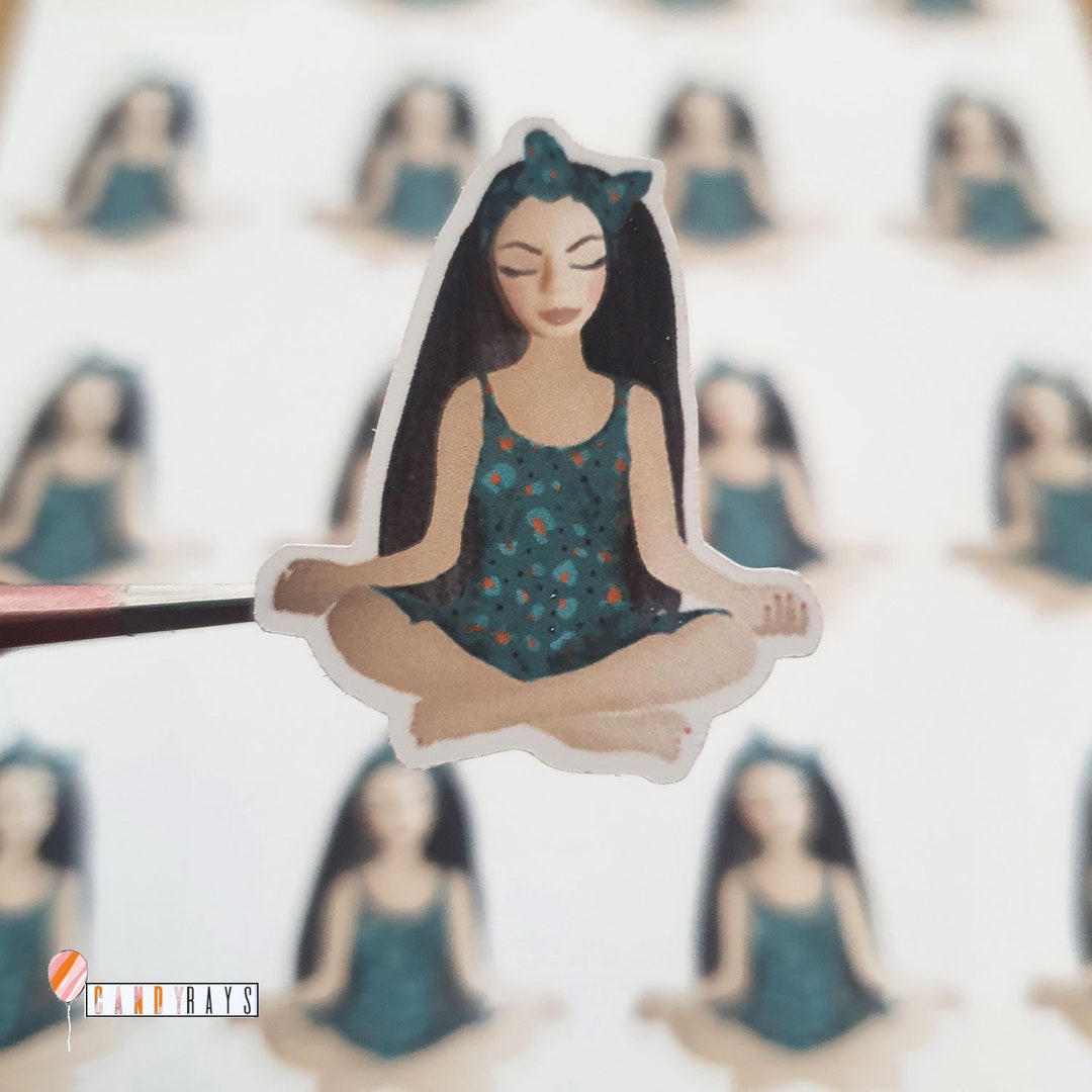 Meditation Girl | Planner Stickers | Yoga Girl Stickers | Journal ...