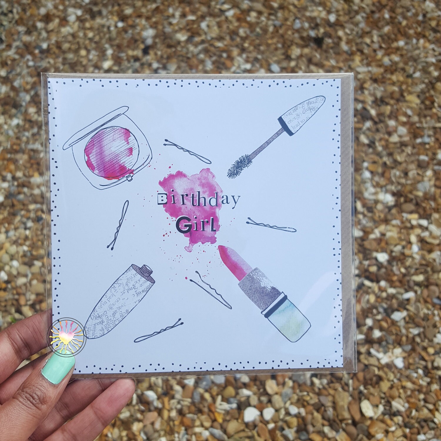 Happy Birthday Watercolour Makeup Card - Etsy