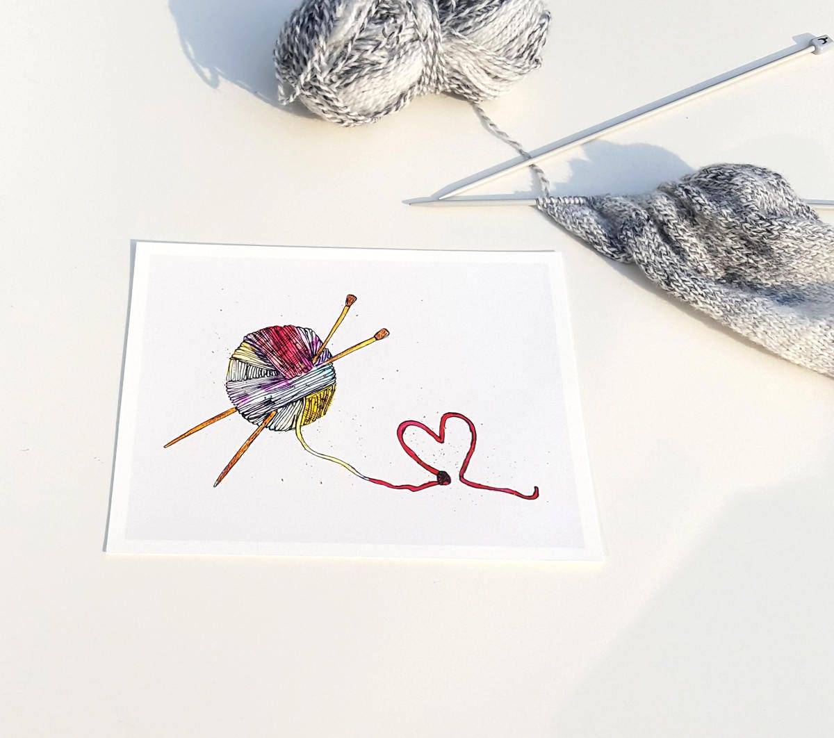 Knitting Art Print Craft Room Wall Art Wall Decor - Etsy