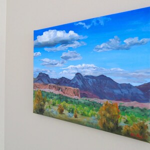 Original 9x12 Inch Landscape Painting, Acrylic Utah Landscape Painting ...