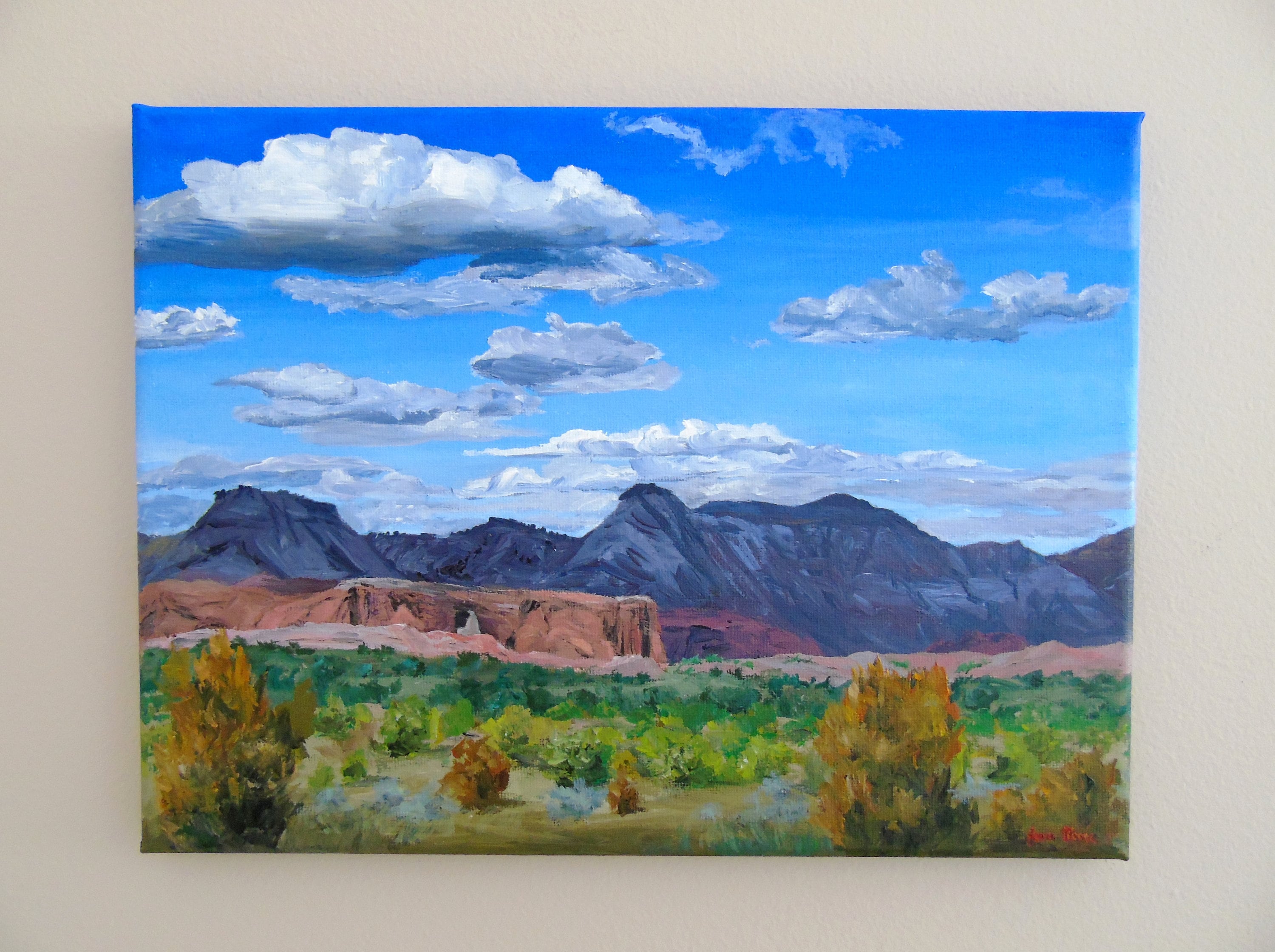 Original 9x12 Inch Landscape Painting, Acrylic Utah Landscape Painting ...