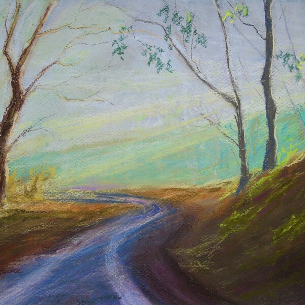 Pastel Landscape - Etsy