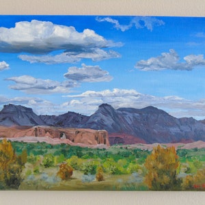 Original 9x12 Inch Landscape Painting, Acrylic Utah Landscape Painting ...