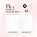 037 - Personal: Categorized Checklist Half Grid Insert Instant PDF ...