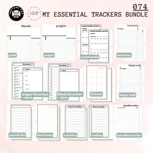 074 - Pocket PLUS: My ESSENTIAL Trackers BUNDLE Instant Pdf Printable ...