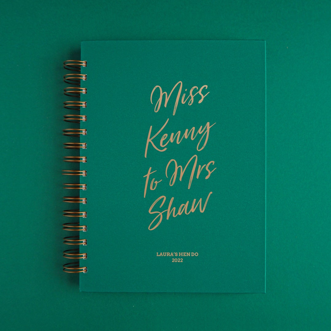 Personalized Hen Do Book, Baby Shower Book, Guest Book, Personalised ...