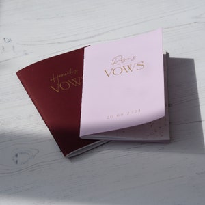 Personalised Vow Notebook, Pocket Notebook, Wedding Notebook, Sewn ...