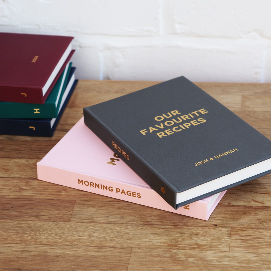 Personalized Hardcover Journal: Gold Foil Text, Layflat Notebook - Etsy