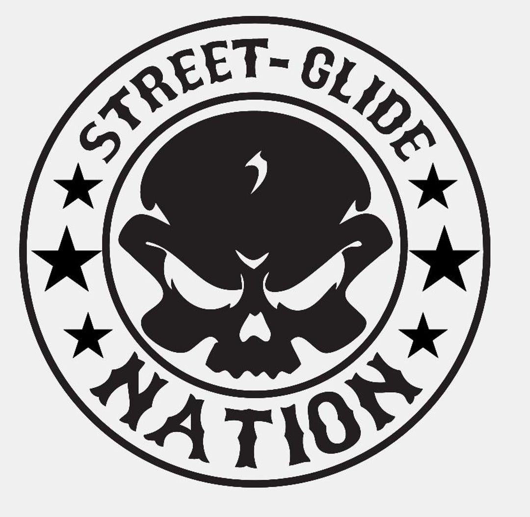 Two-color Harley Street Glide Skull - Bold and Striking! - Etsy