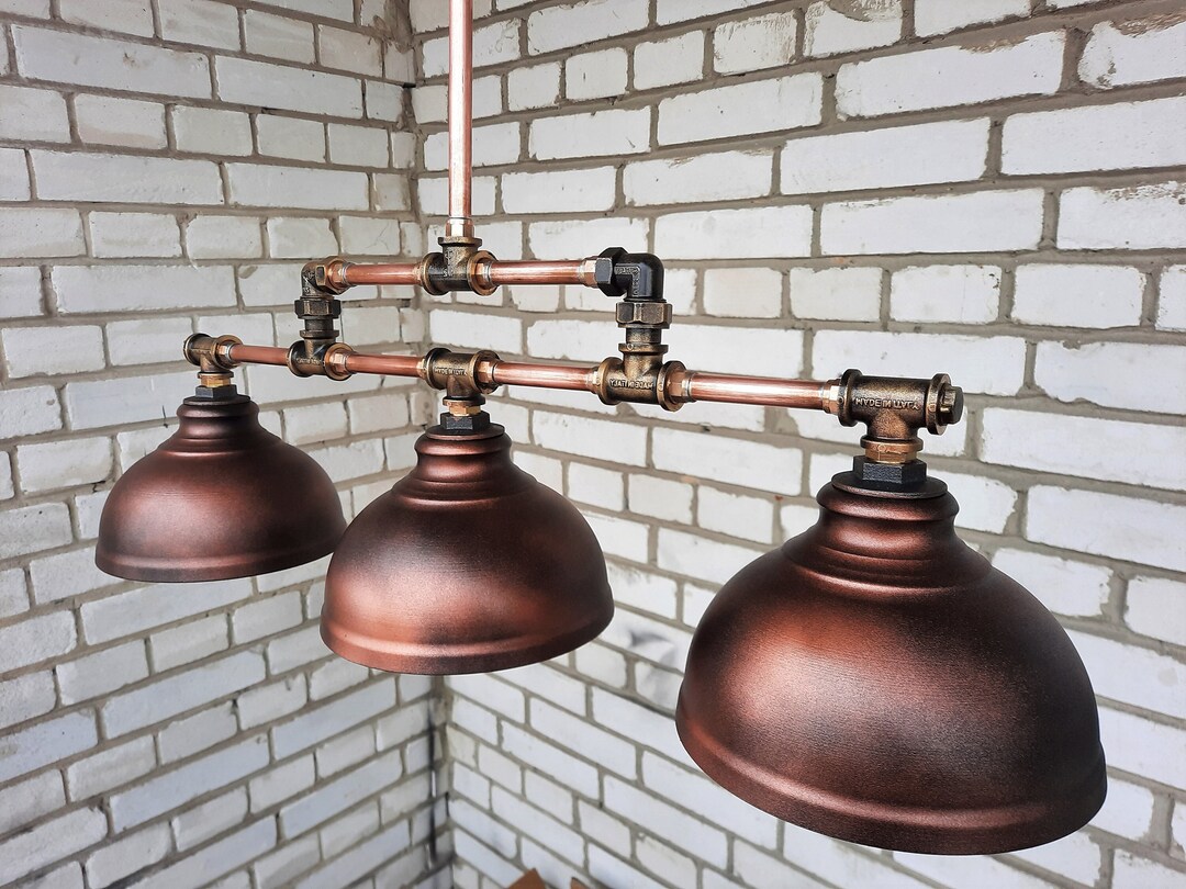 Industrial Pendant Ceiling Light for Kitchen. Rustic Pendant Chandelier ...