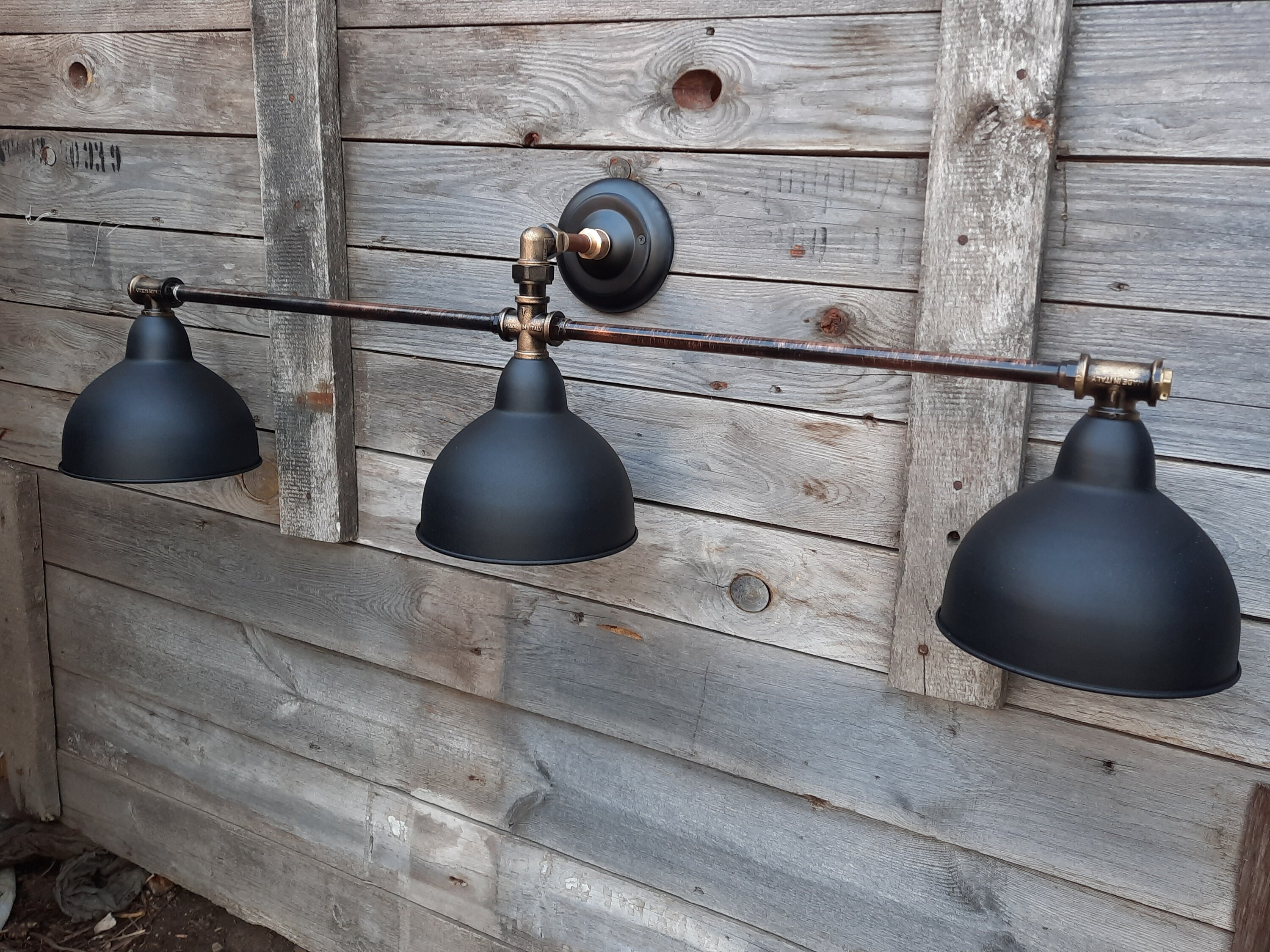 Long Black Wall Sconce in Industrial Style. Rustic Wall Lamp - Etsy