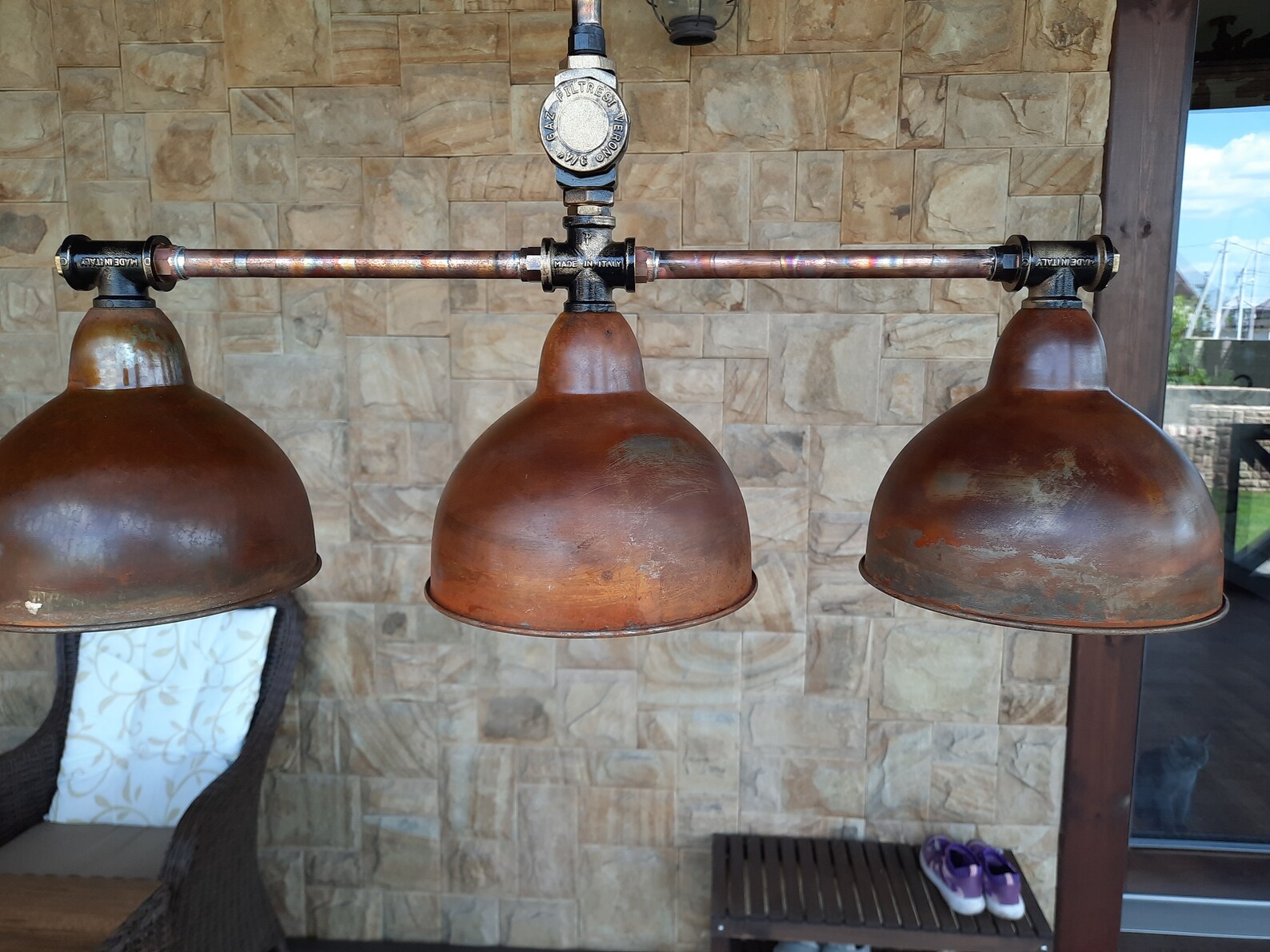 Rusty Pendant Lamp Ceiling Rustic Industrial Chandelier for - Etsy