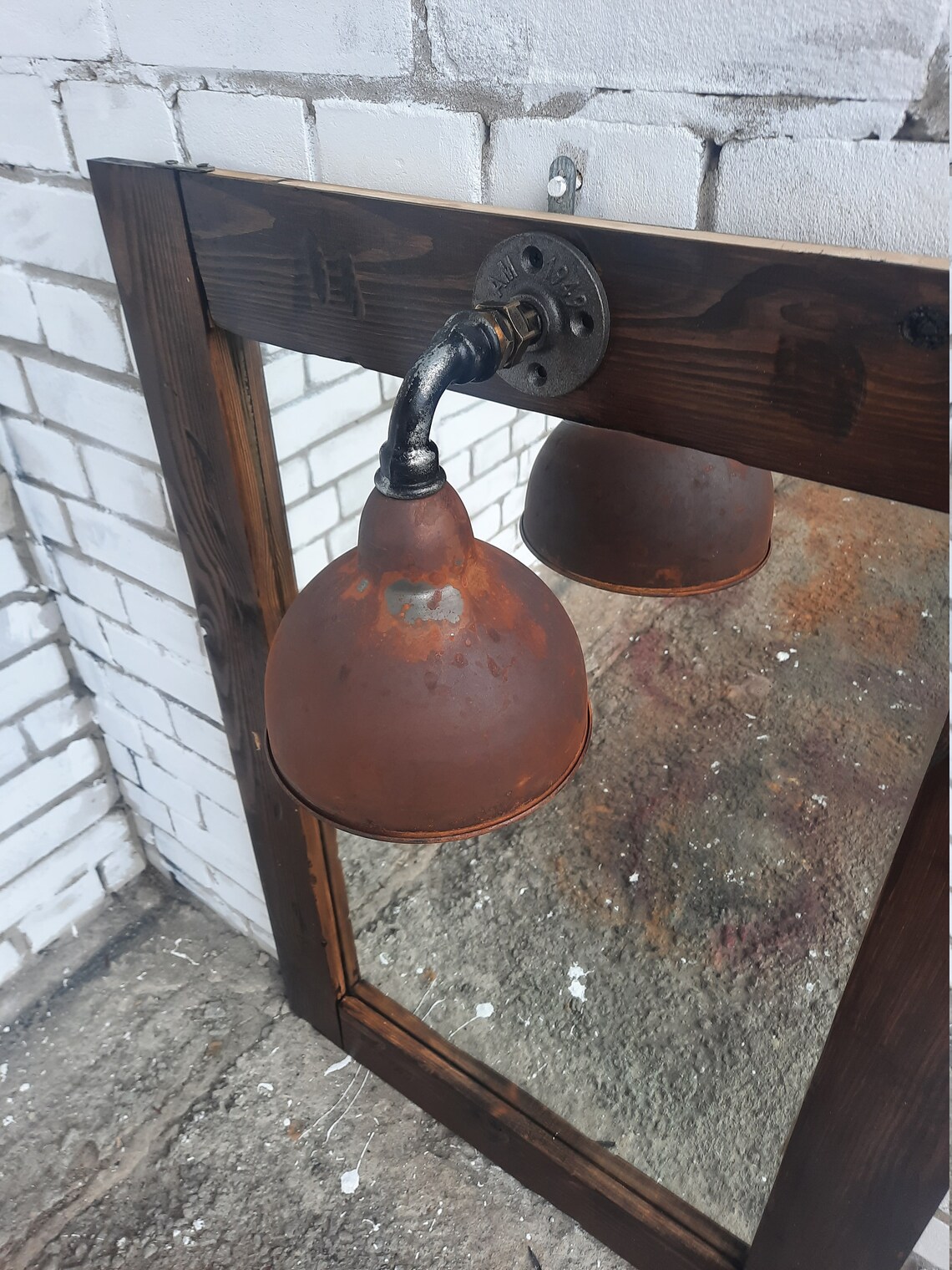 Rusty Wall Lamp in Industrial Style. Wall Sconce. - Etsy