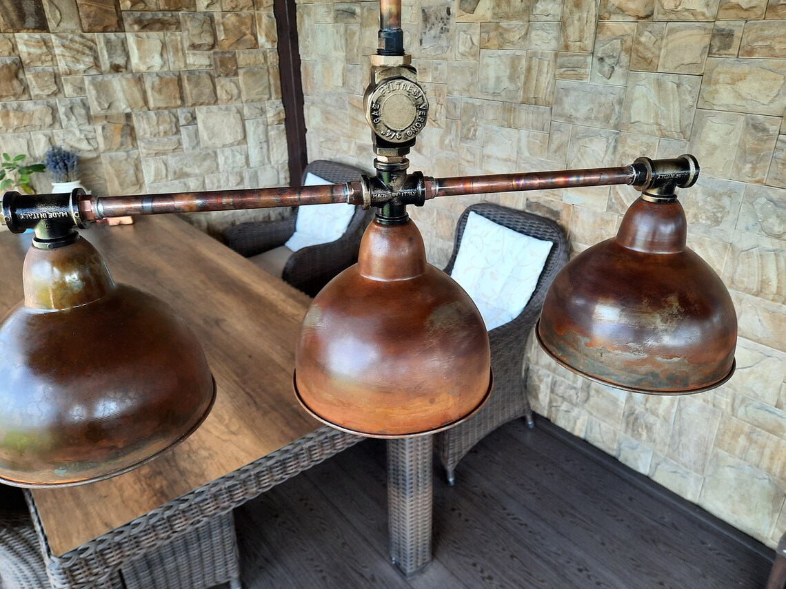 Rusty Pendant Lamp Ceiling Rustic Industrial Chandelier for - Etsy