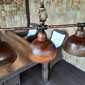 Rusty Pendant Lamp, Ceiling, Rustic Industrial Chandelier for Country ...