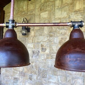 Pendant Industrial Chandelier for Kitchen Island or Dining Table.rusty ...