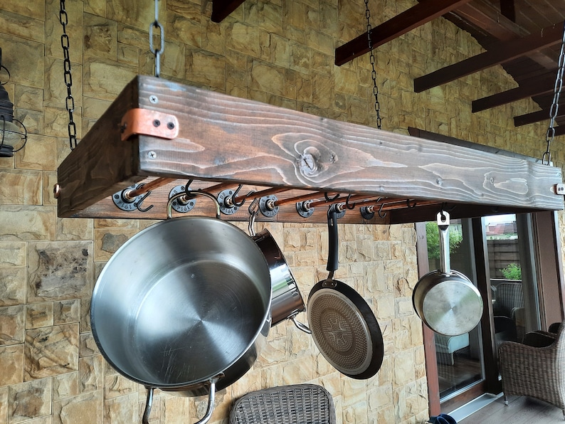 Hanging Industrial Pot Rack - Etsy