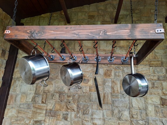 Hanging Industrial Pot Rack - Etsy