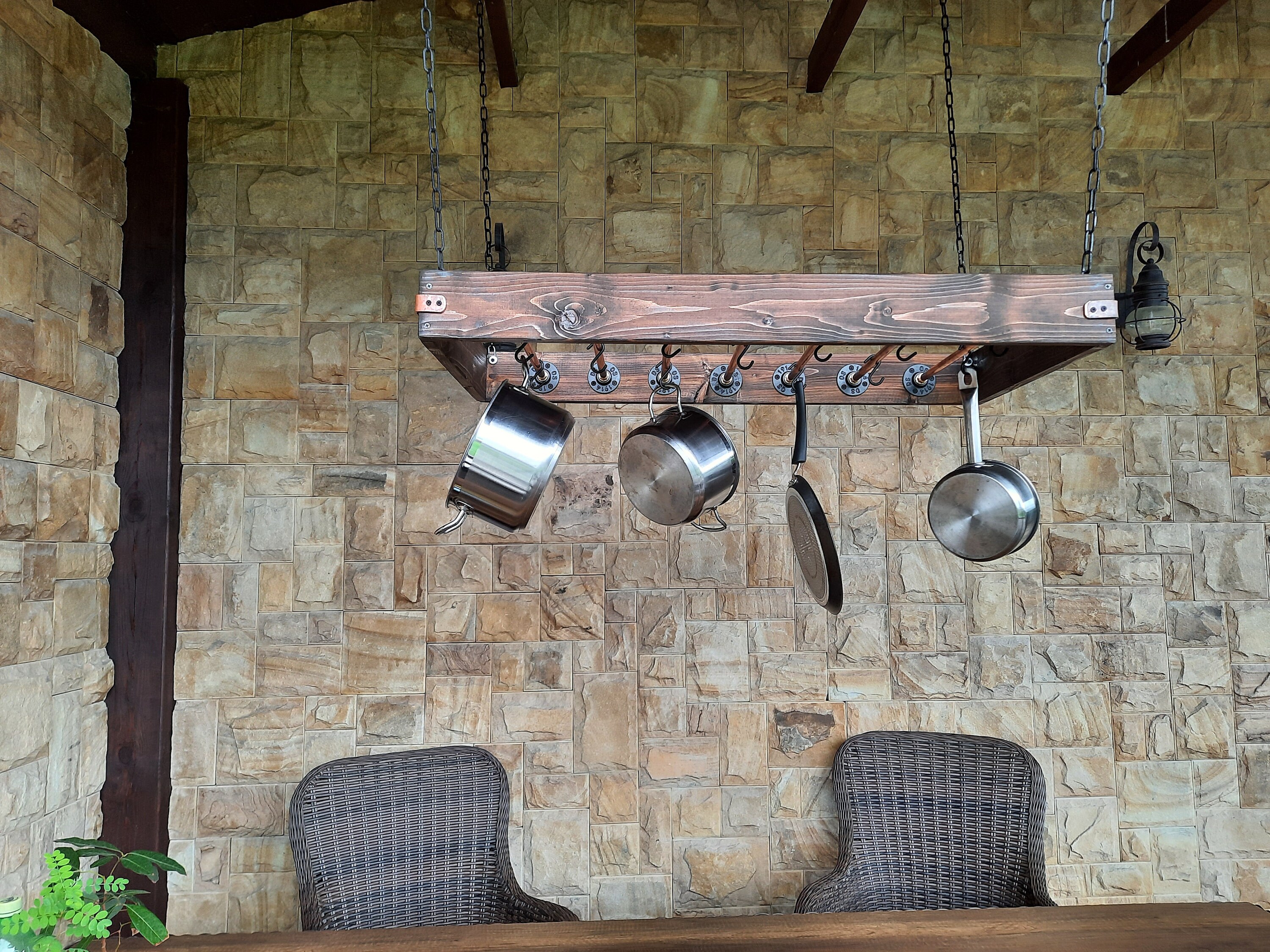 Hanging Industrial Pot Rack | Etsy Australia