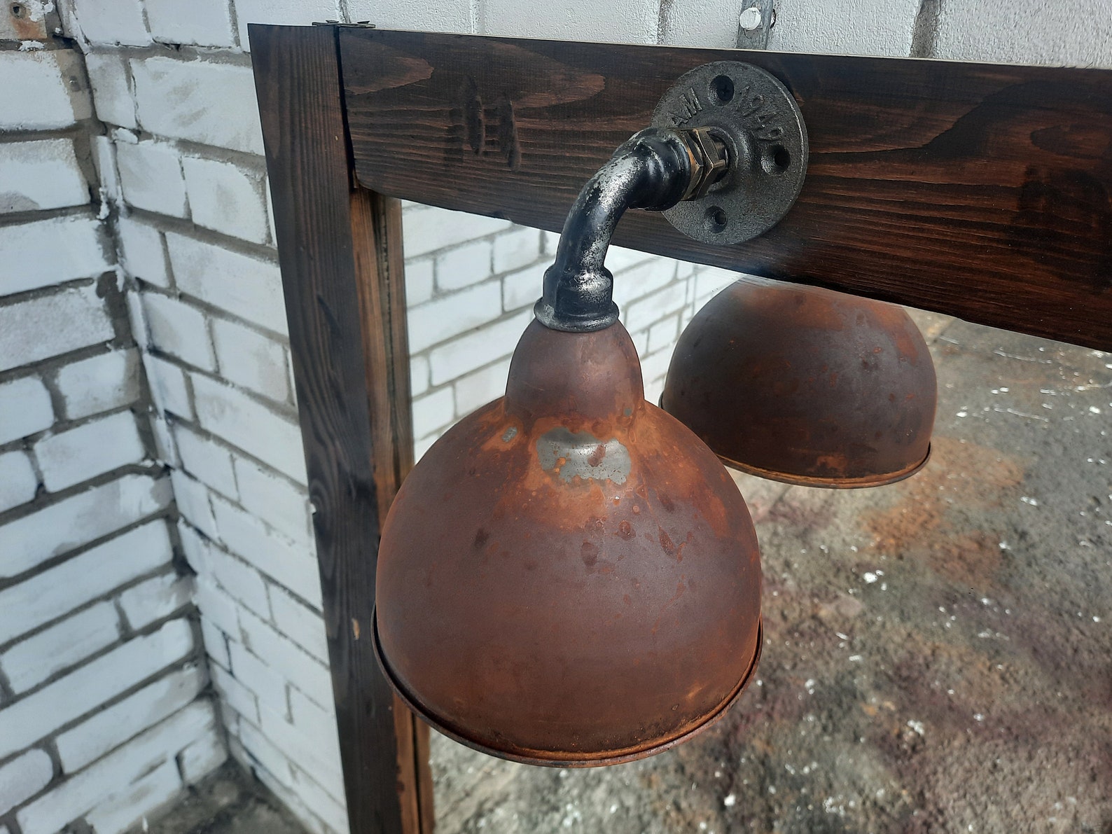 Rusty Wall Lamp in Industrial Style. Wall Sconce. - Etsy