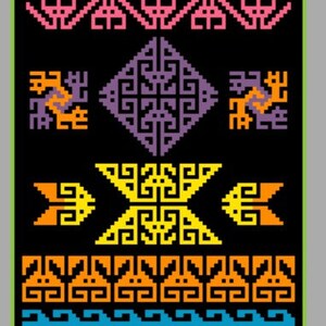 Moche Iconography Cross Stitch Digital Pattern Peru Pre-columbian ...