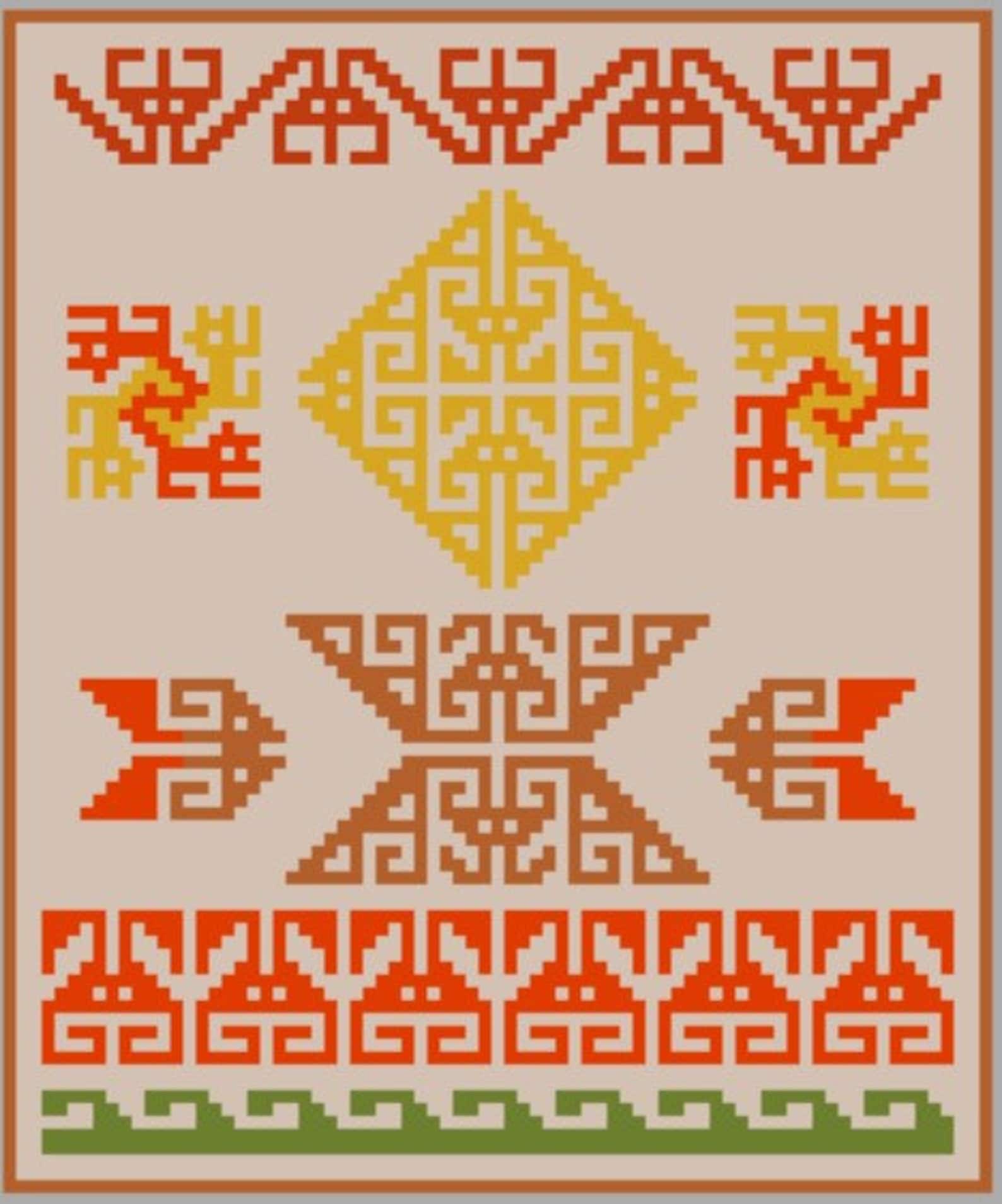 Moche Iconography Cross Stitch Digital Pattern Peru Pre-columbian ...