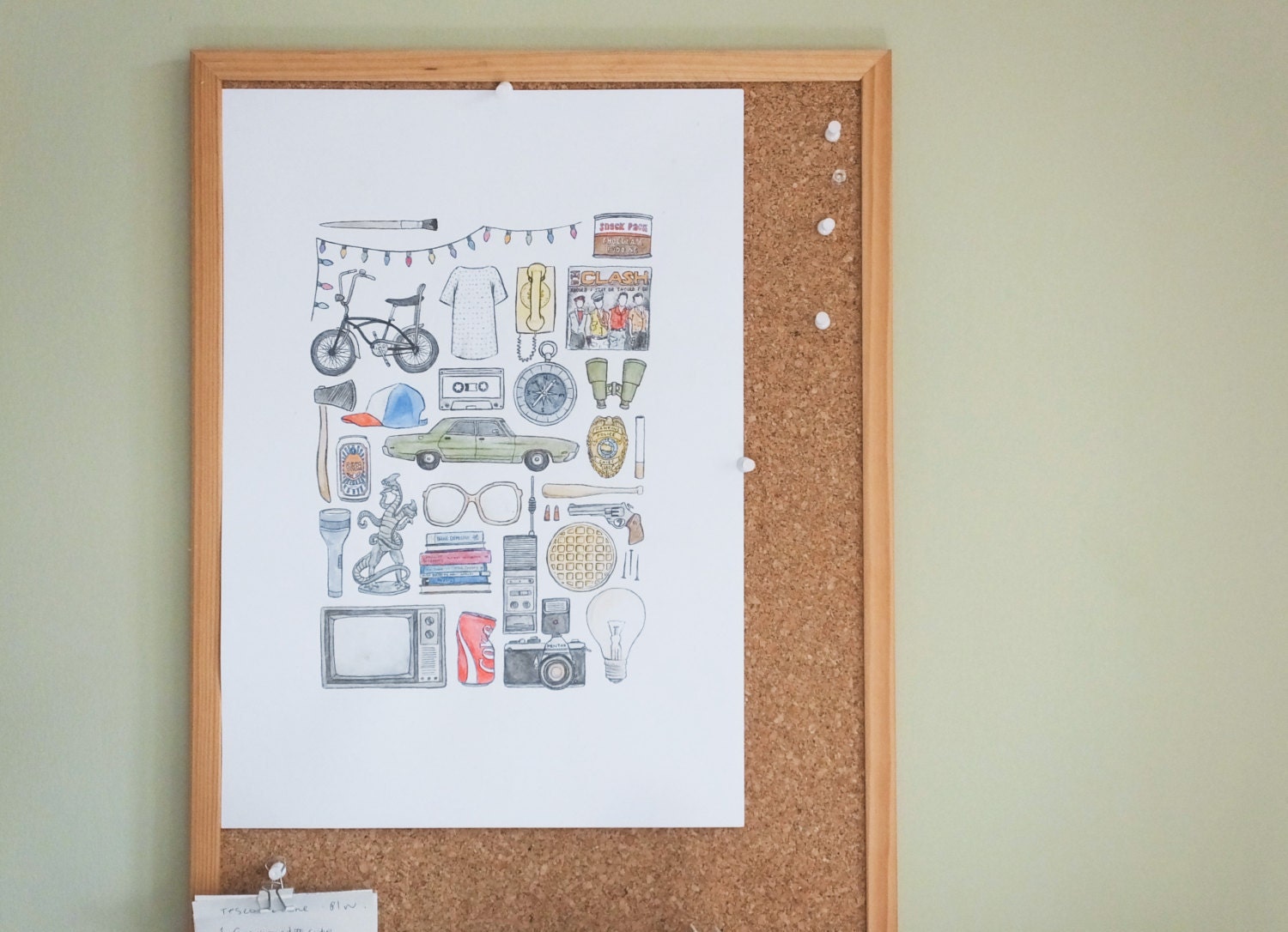 Stranger Things Art Print: Hand-drawn 80s Motifs - Etsy