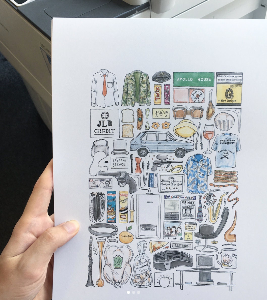 PEEP SHOW TV Series Print // Minimal Drawing Illustration Poster Mark ...