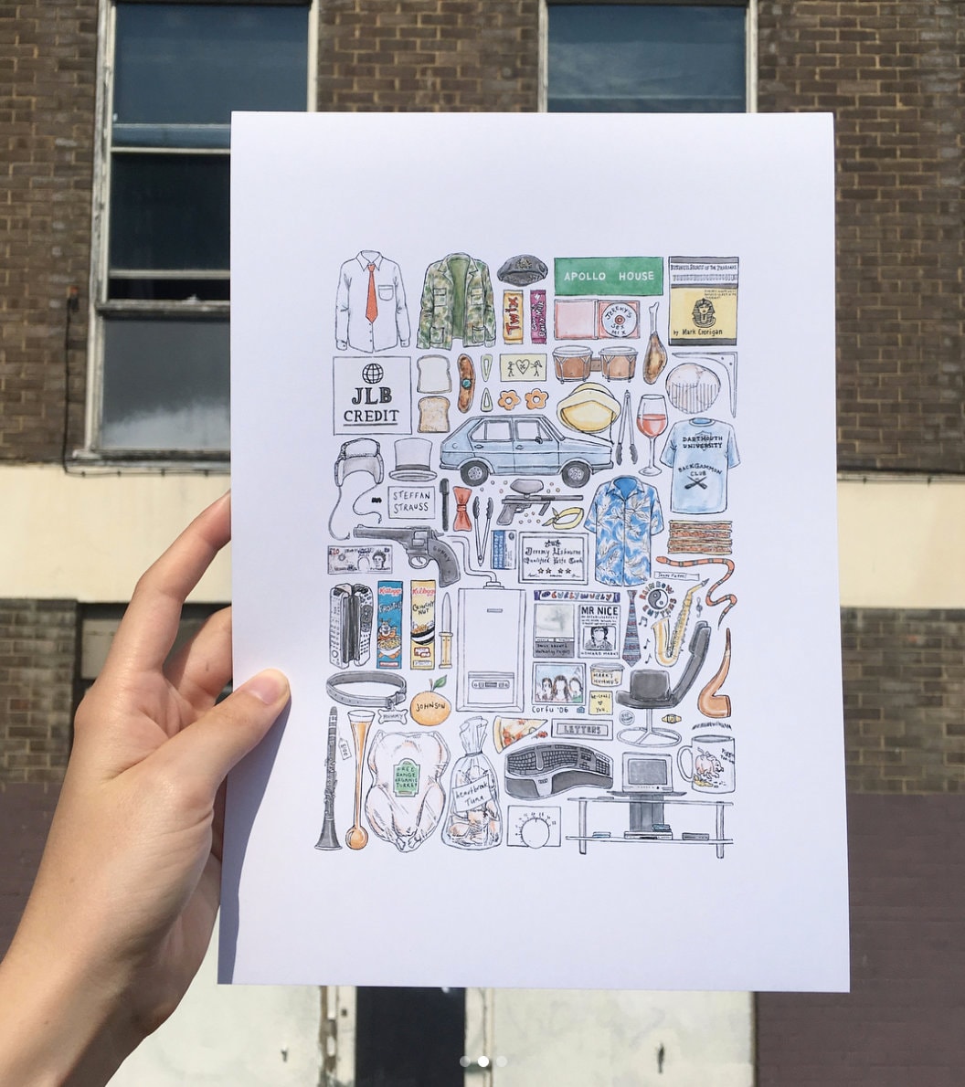 PEEP SHOW TV Series Print // Minimal Drawing Illustration Poster Mark ...