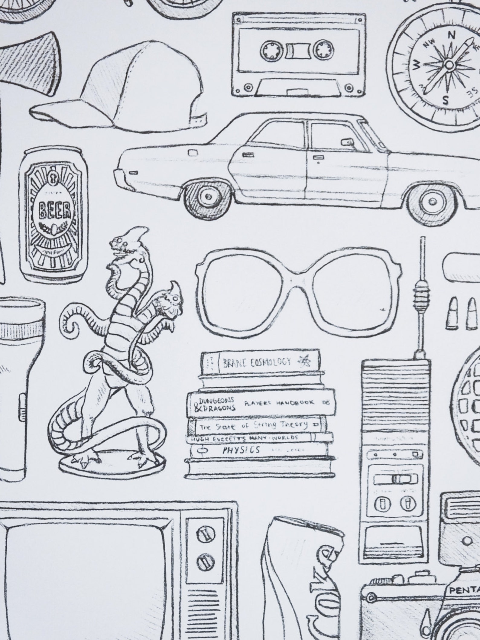 STRANGER THINGS Minimal Hand Drawn Art Print Line Drawing - Etsy