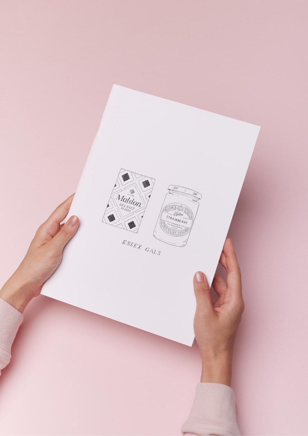 Essex Gals Iconic Food Items Illustrated Print - Etsy