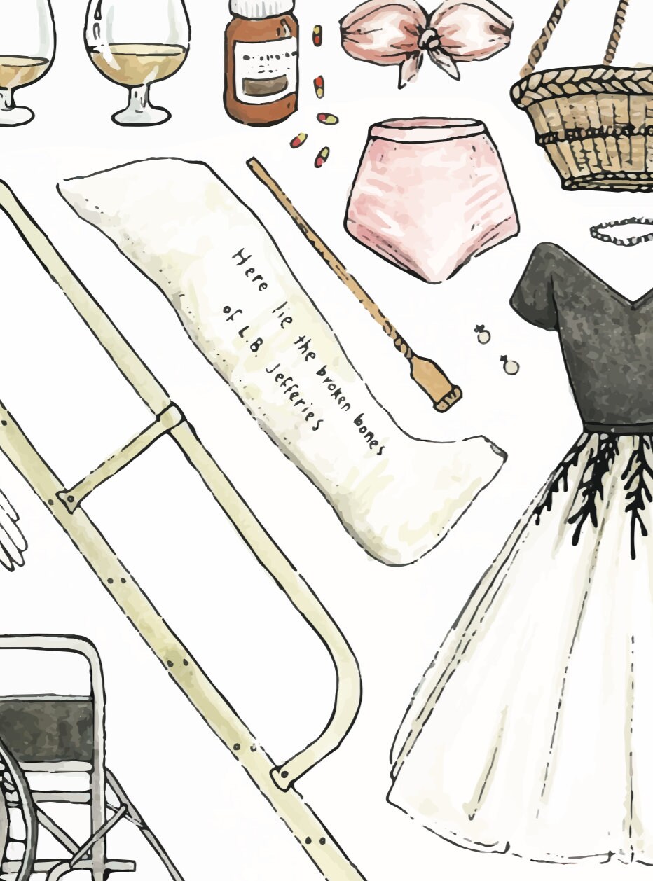 REAR WINDOW Minimal Movie Poster Drawing Illustration Hand - Etsy UK