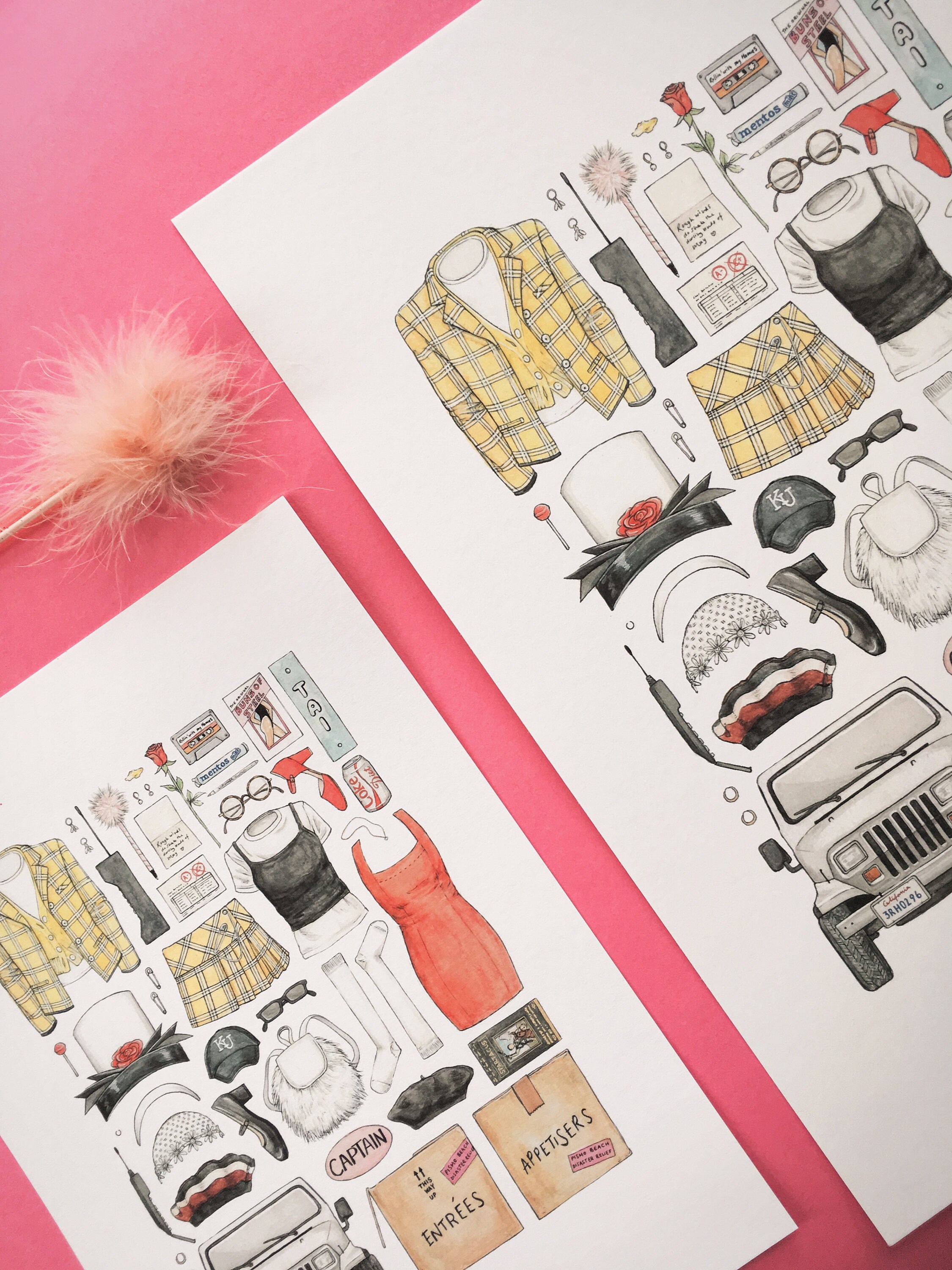 CLUELESS Minimal Illustration Movie Poster Drawing Art Print - Etsy UK