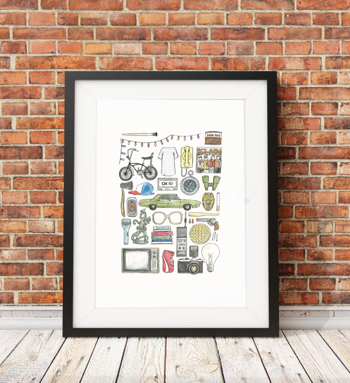 STRANGER THINGS Minimal Hand Drawn Art Print Line Drawing - Etsy