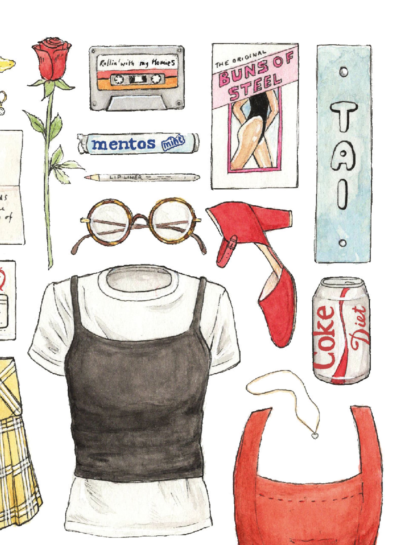 CLUELESS Minimal Illustration Movie Poster Drawing Art Print - Etsy UK