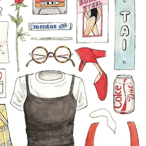 CLUELESS Minimal Illustration Movie Poster Drawing Art Print Cher ...